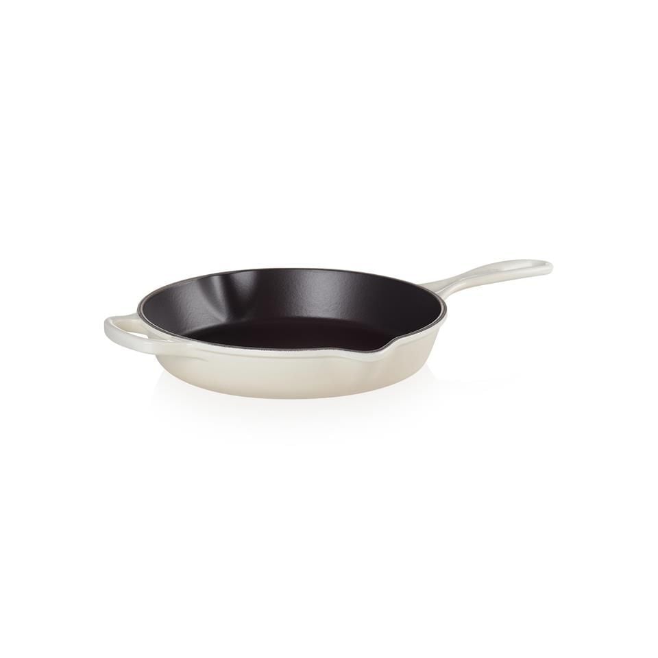 Le Creuset Signature Cast Iron Round Deep Skillet 26cm Meringue Crate