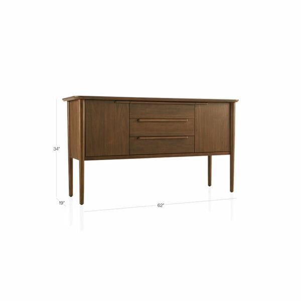 Tate Walnut Midcentury Sideboard | Crate and Barrel UAE Tate Walnut Midcentury Sideboard | Crate and Barrel UAE